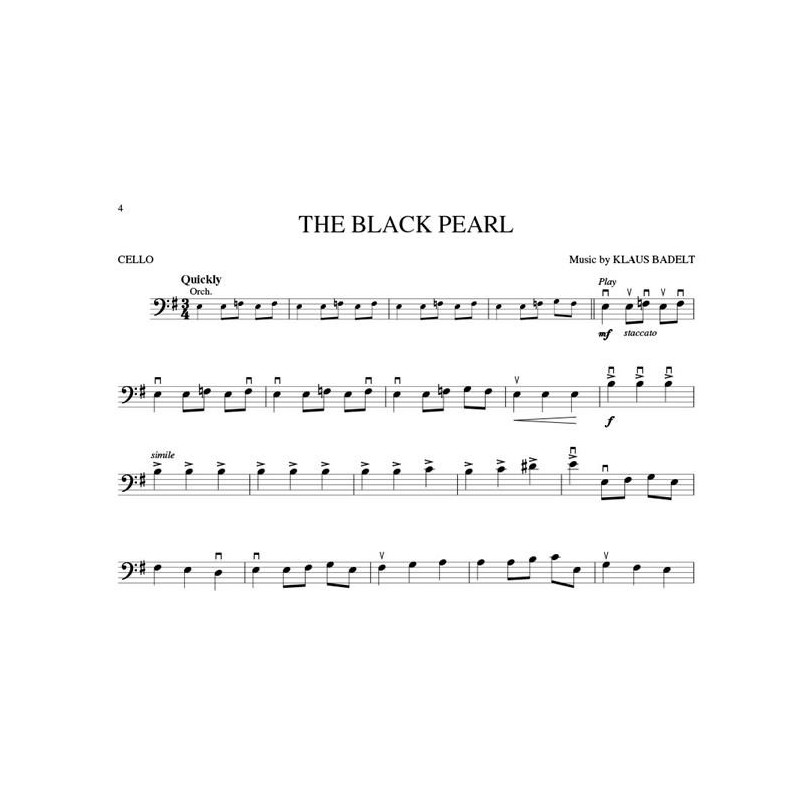 PIRATES DES CARAIBES - Partition violoncelle